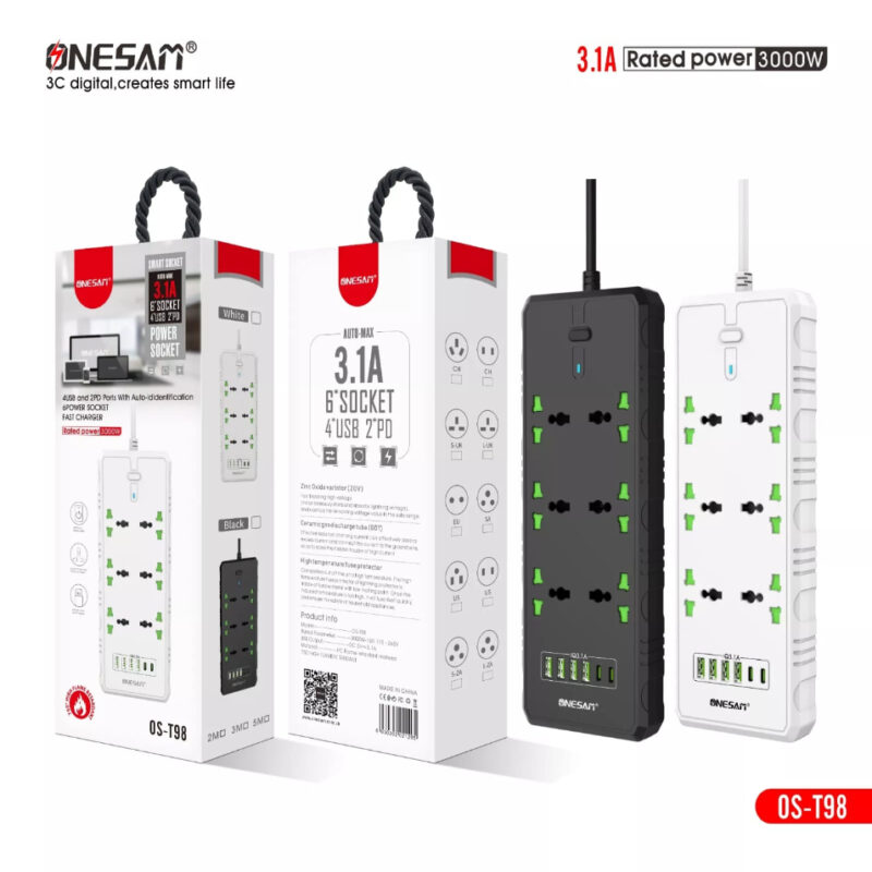 Onesam OST98 2PD+4USB+6Power Socket - Finefix-Kw